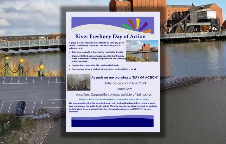 Freshney Comrades tackling historic debris in: 'River Freshney Day of ...